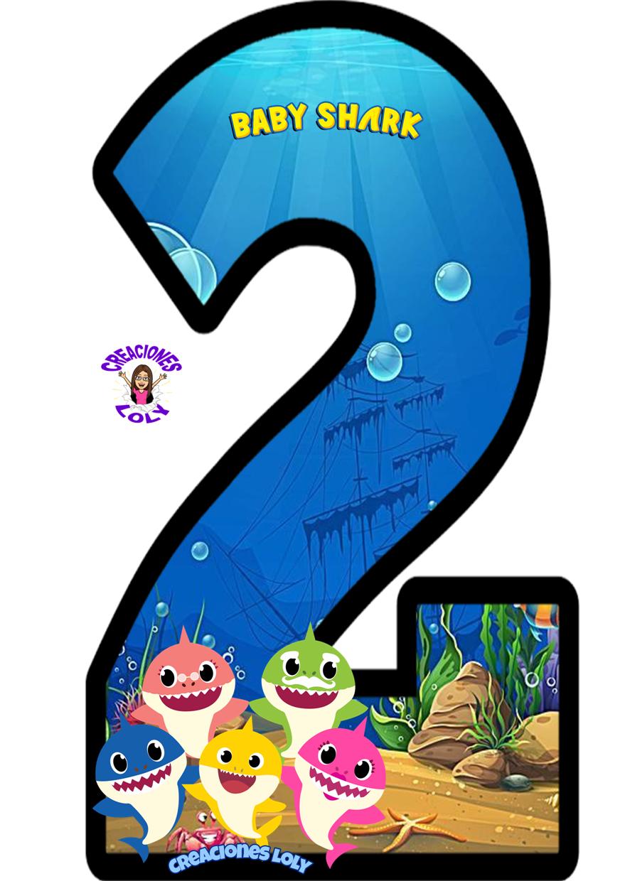 Creaciones Loly: Números Baby Shark