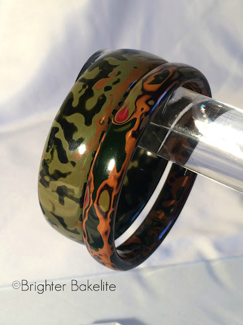 Brighter Bakelite: "Camo" Bakelite: Actual Bakelite, Car Paint, or what?