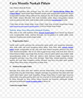 Menulis Pidato yang Baik dan Benar