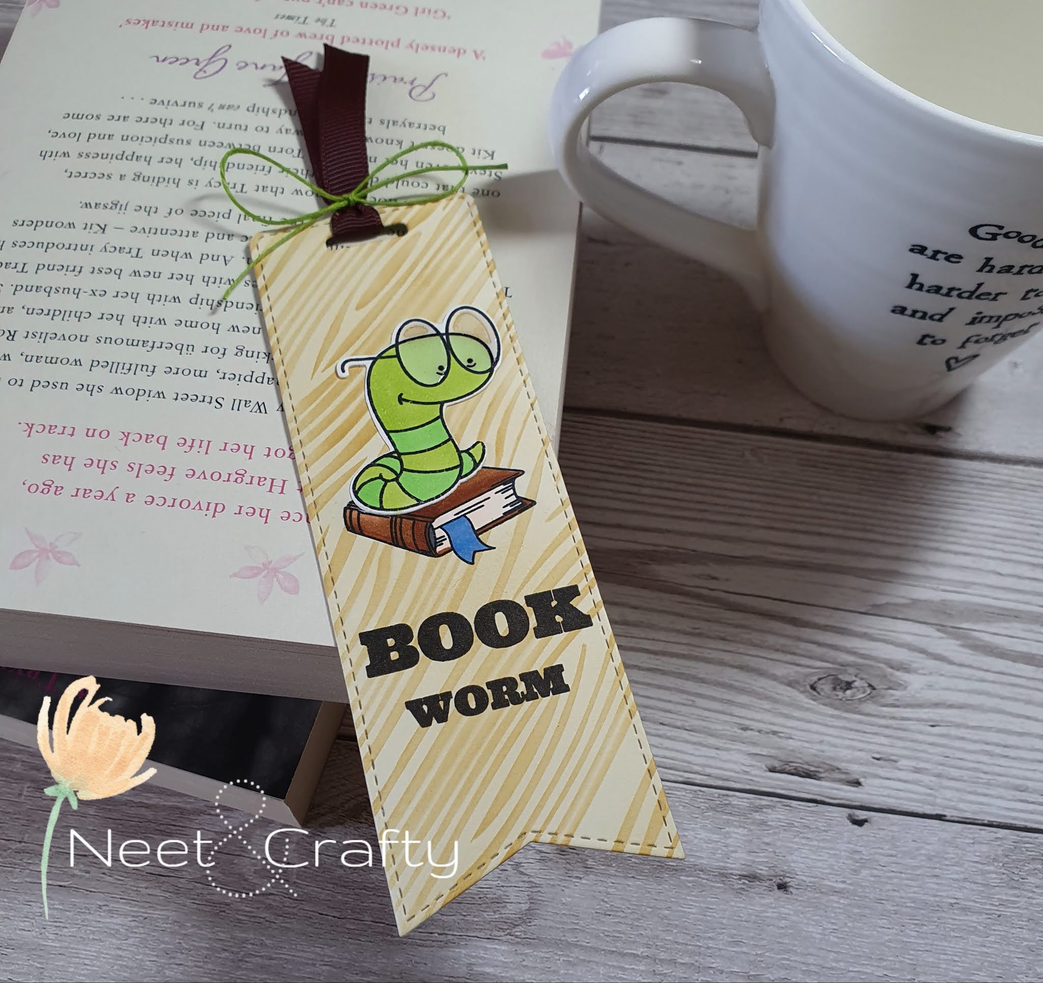 Neet & Crafty: Book Worm Bookmark