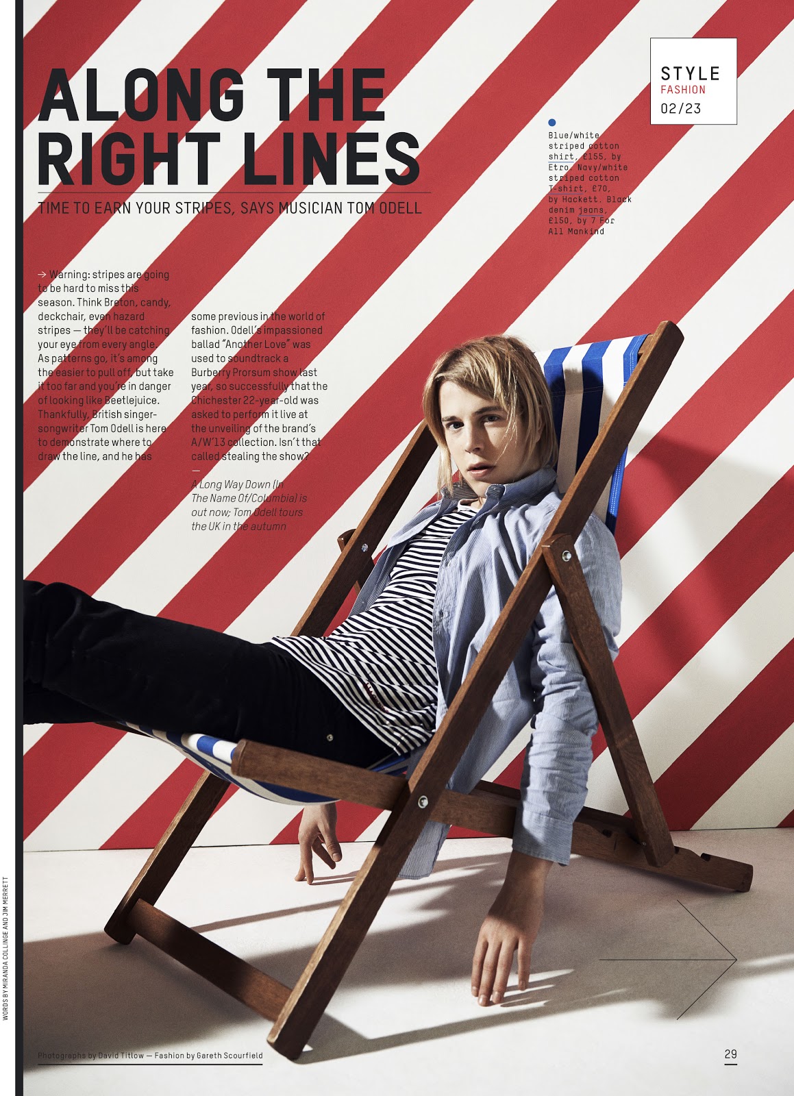 Skinnydip: David Titlow shoots Tom Odell for Esquire magazine