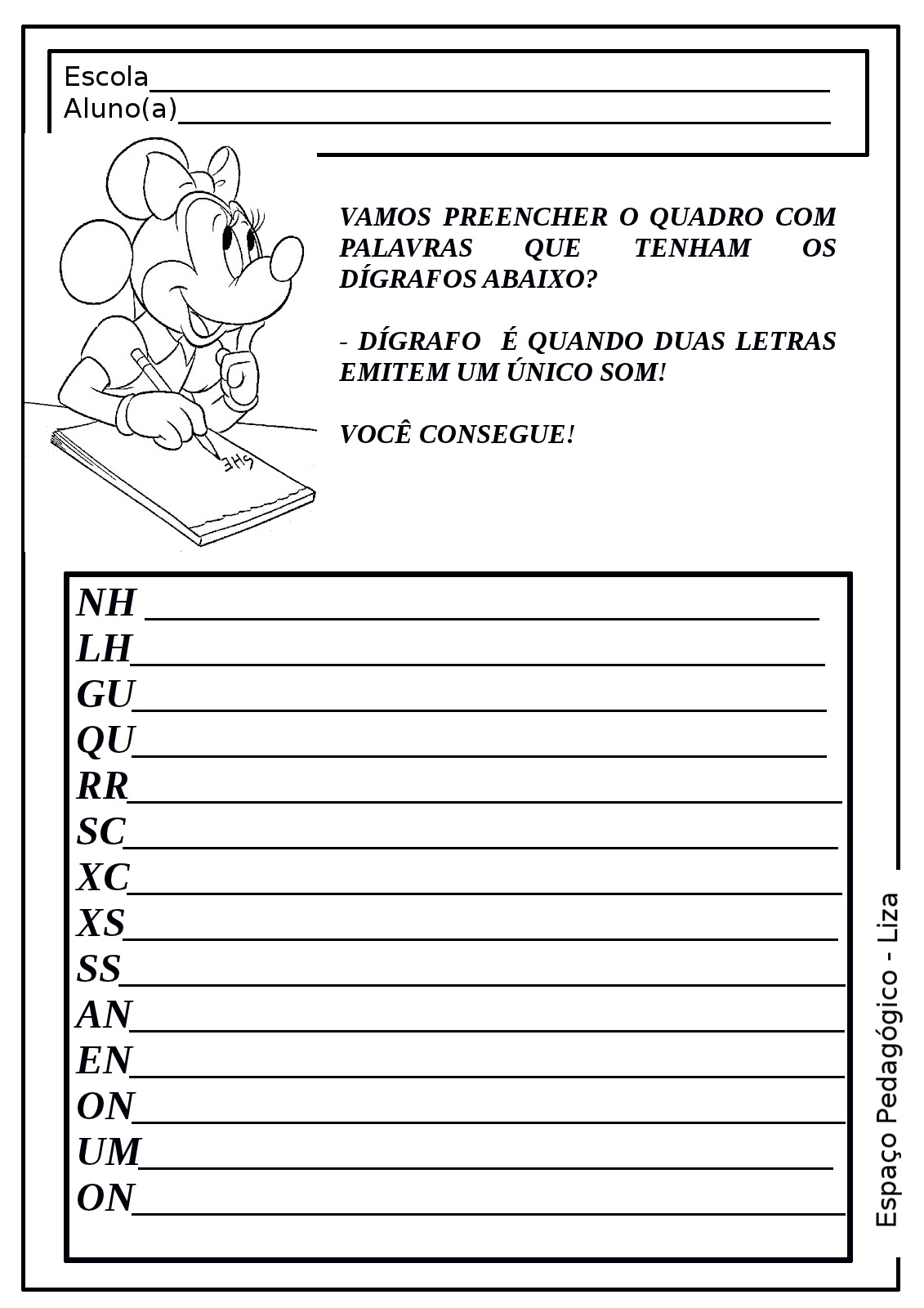 Diversas atividades com dígrafos! Texto "Bolhas" de Cecília Meireles ...