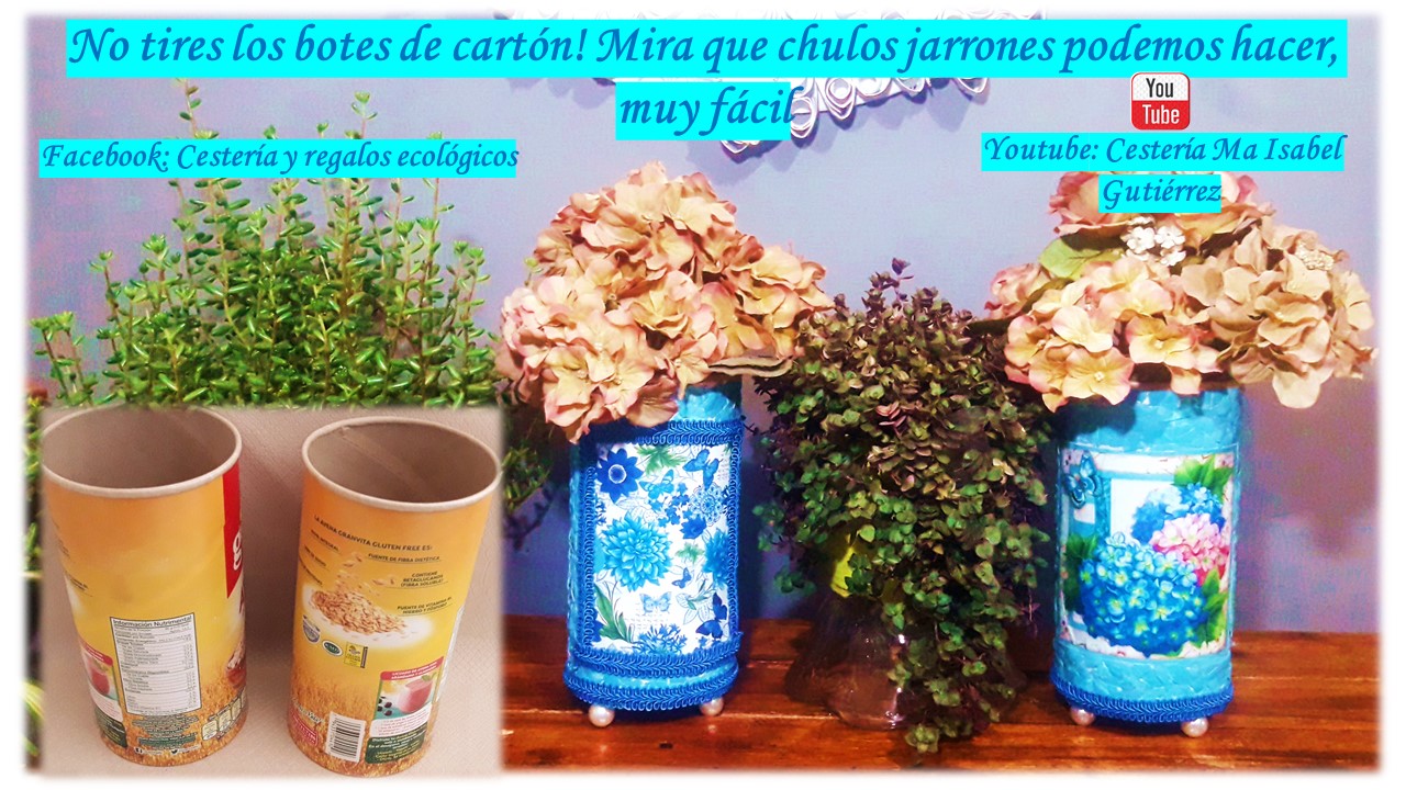 Cestería Ma Isabel Gutiérrez: No tires los botes de cartón! los ...