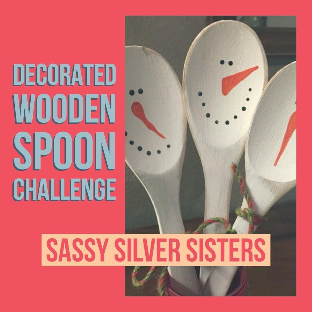 Sassy Silver Sisters: Christmas Decorated Wooden Spoon Challenge ...
