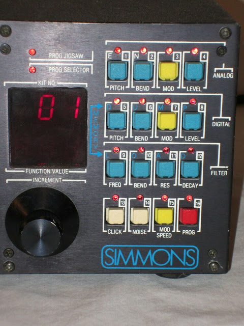 MATRIXSYNTH: Vintage 80's Simmons SDS7 Electronic Drum Synthesizer ...