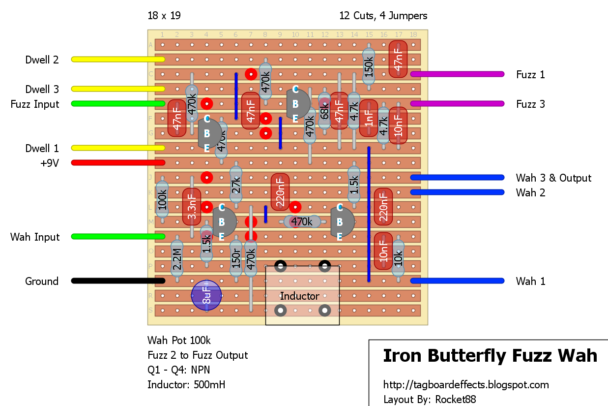 Guitar FX Layouts: Iron Butterfly Fuzz Wah