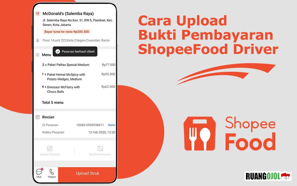 Cara Upload Bukti Pembayaran Shopee Food Driver Terbaru | Mudah dan Cepat!