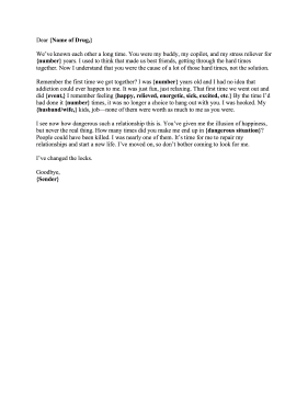 Goodbye Letter To Addiction Template ~ Resume Letter