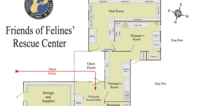 Friends of Felines' Rescue Center: Building Layout