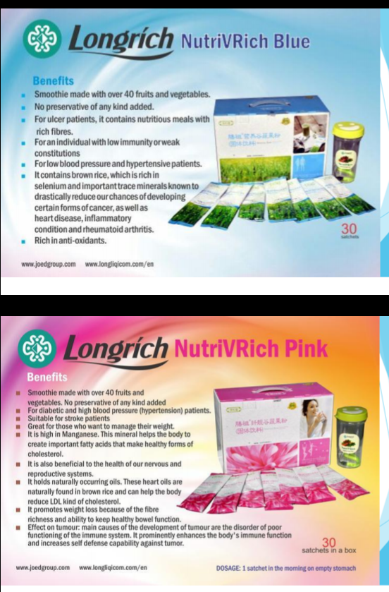 IMAGES OF SOME LONGRICH PRODUCTS