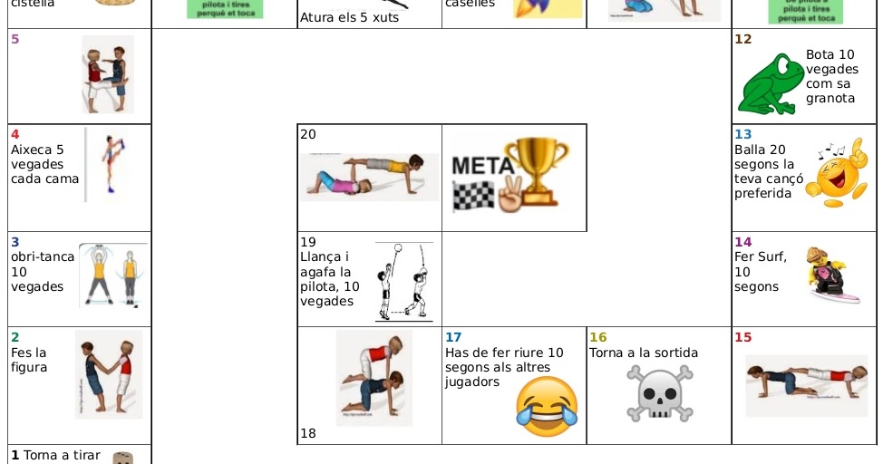 EDUCACIÓ FÍSICA 2020 CEIP RAFAL NOU: JOC DE l'OCA MOTRIU