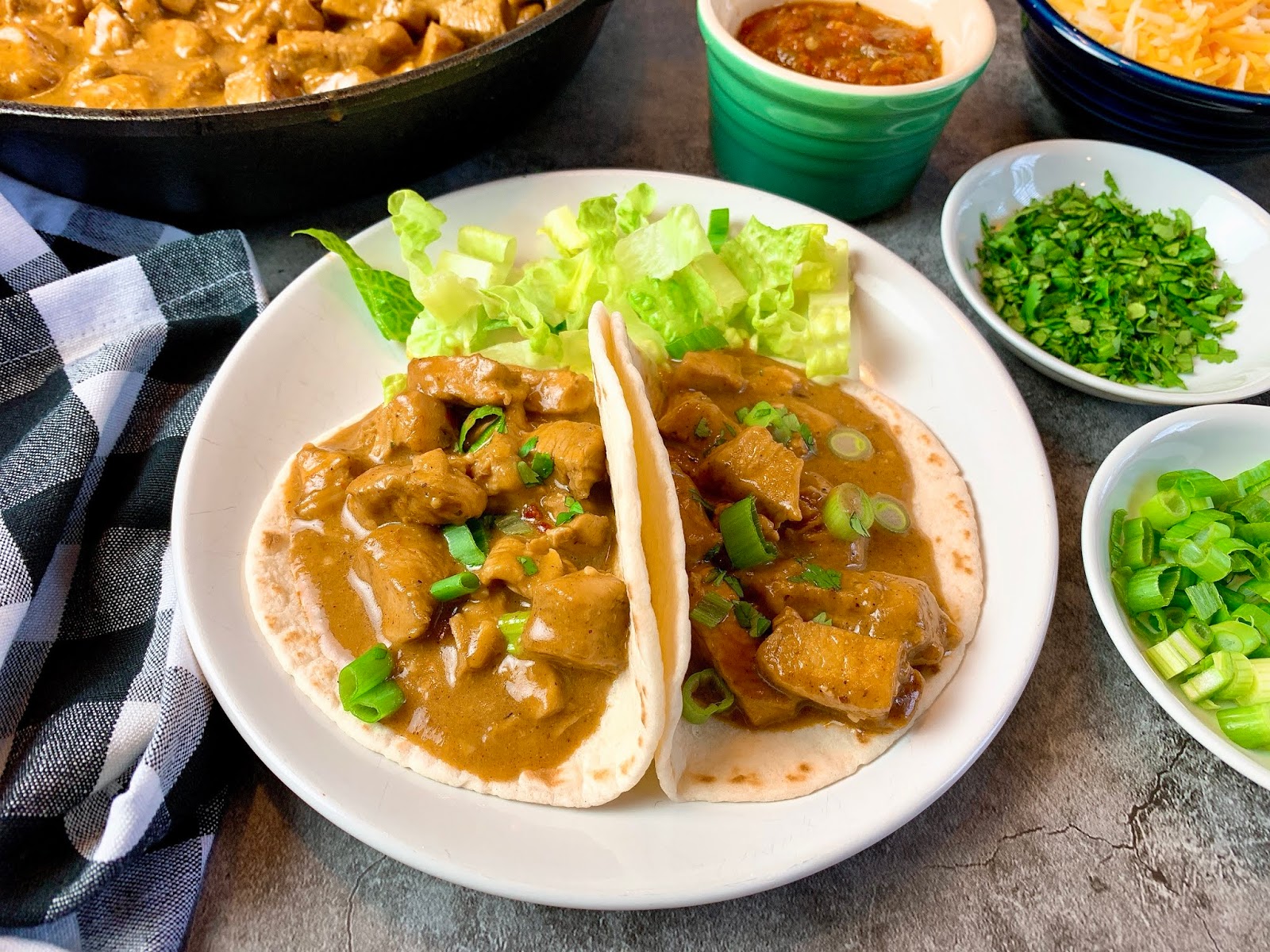 Chicken Soft Tacos with Creamy Chipotle-Cheese Sauce