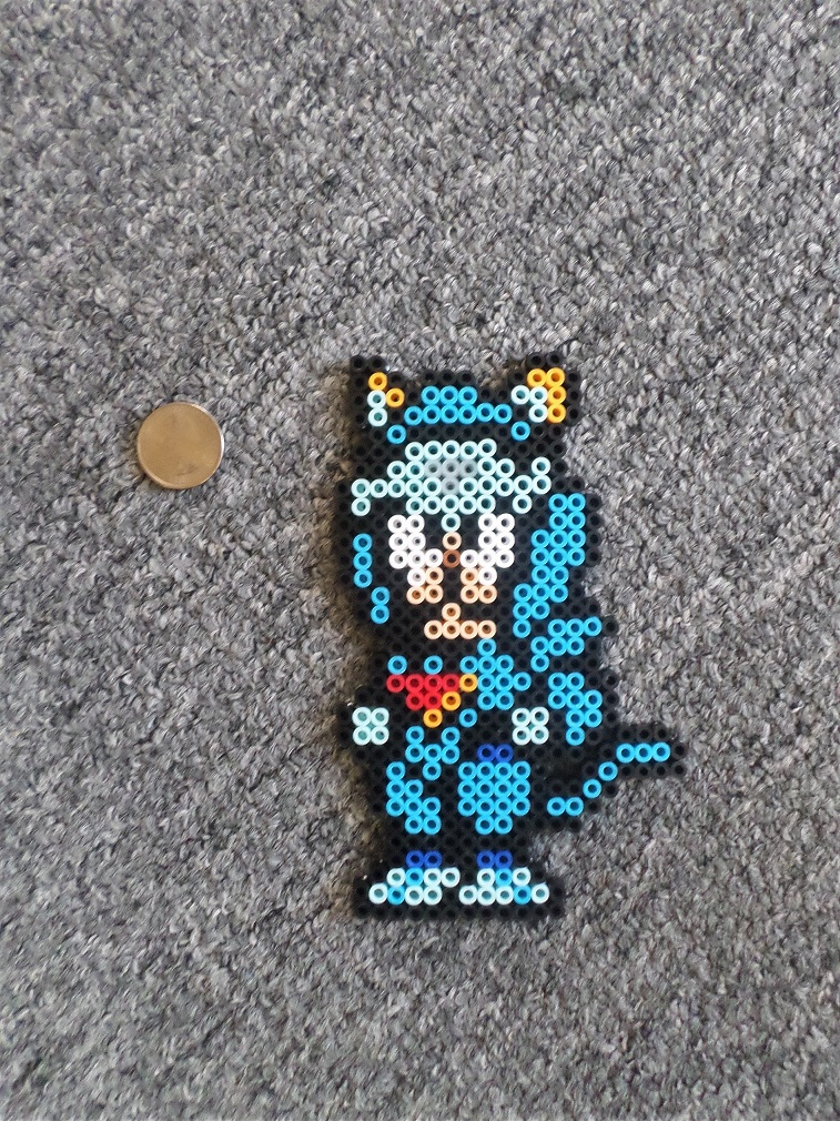 Long Black Fingers : Samurai Pizza Cats Perler Beads