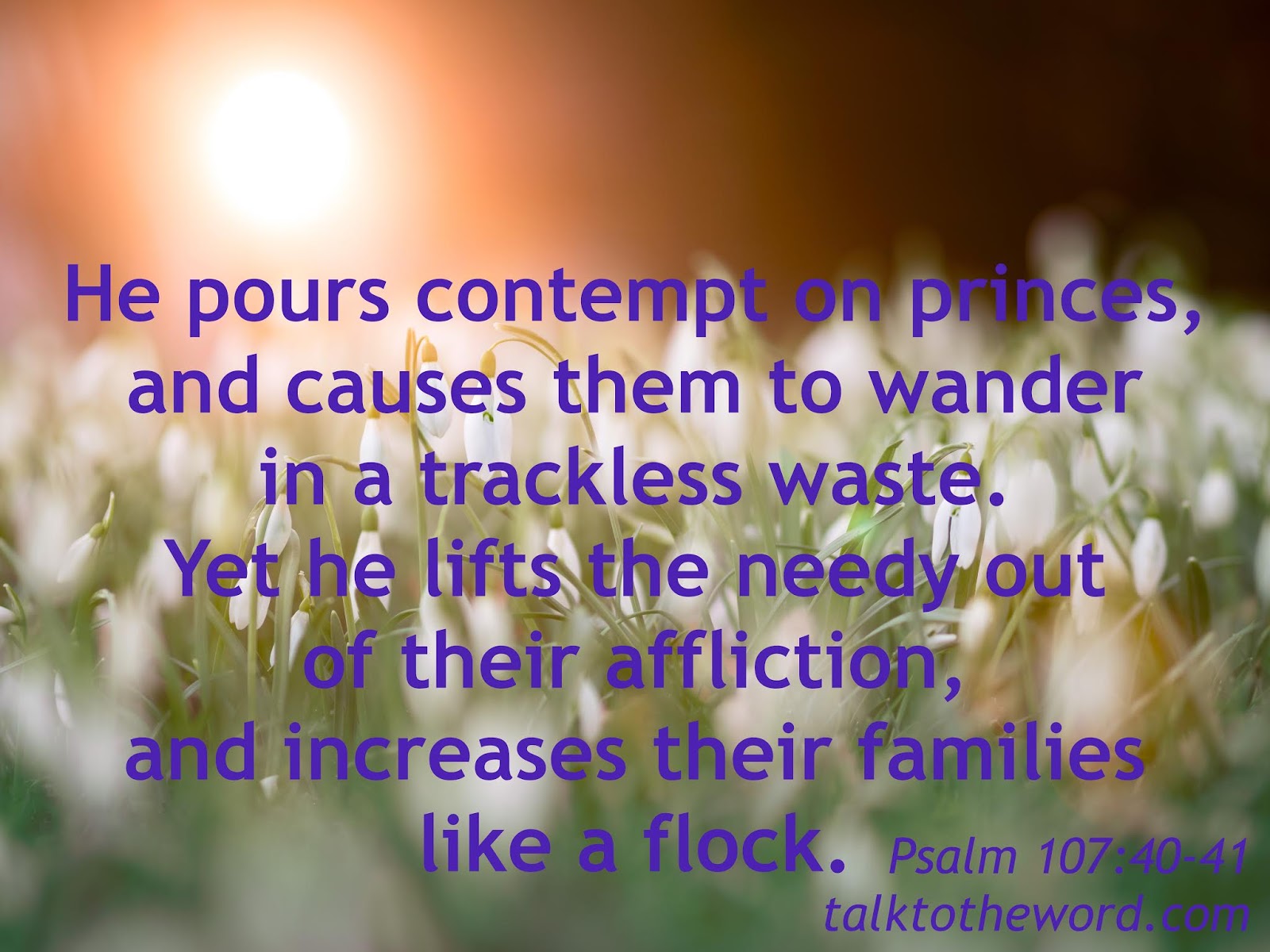 Psalm 107:40-41 Psalm 107:40-41