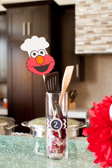 The Party Wall: Chef Elmo Play Kitchen Birthday Party