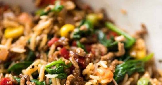 Beef and Rice with Veggies - Easy Tasty Recipes