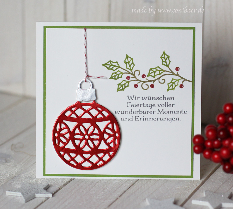 Ein rot-metallisches Ornament - { Conibaers creative desk } Constanzes ...