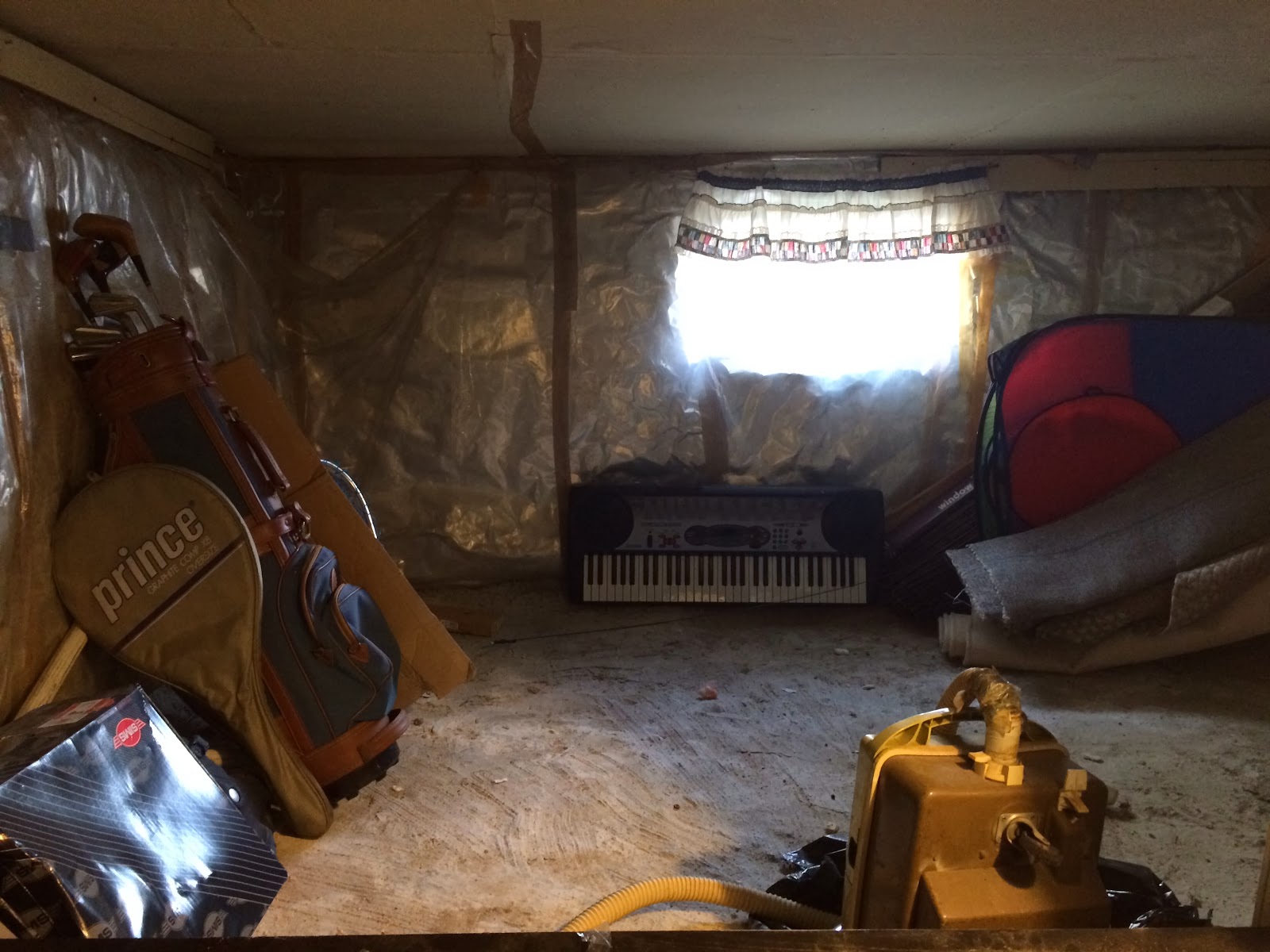 In the Little Yellow House: Basement Progress: Storage Crawl Space