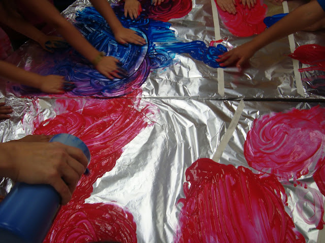 Joyful Learning in the Early Years: Finger Painting on Foil