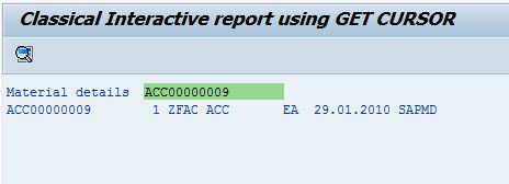 Classical Interactive report using GET CURSOR technique in SAP ABAP ...