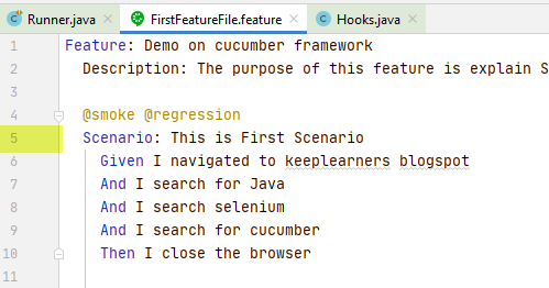 Keep Learning: Cucumber Scenario methods?