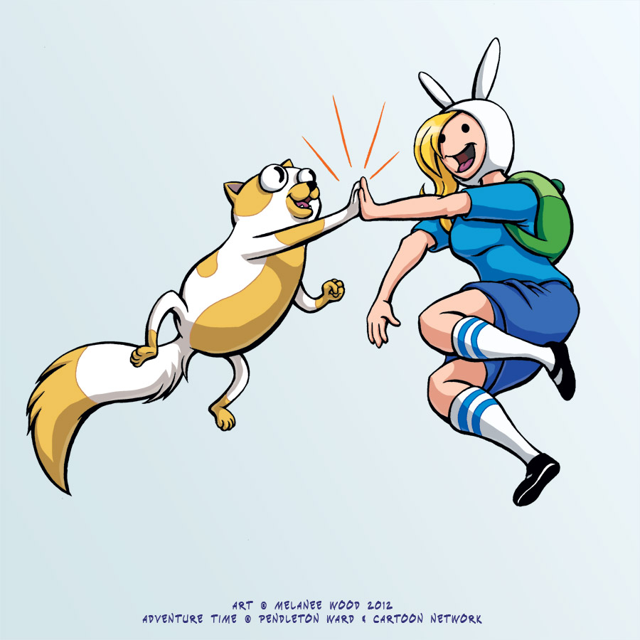 Art By Melanee Wood Adventure Time Super High Five Time