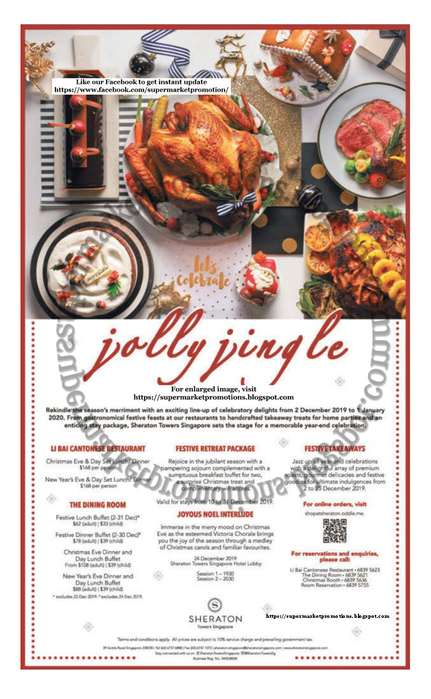 Sheraton Christmas Dining 01 December 2019 ~ Supermarket Promotions