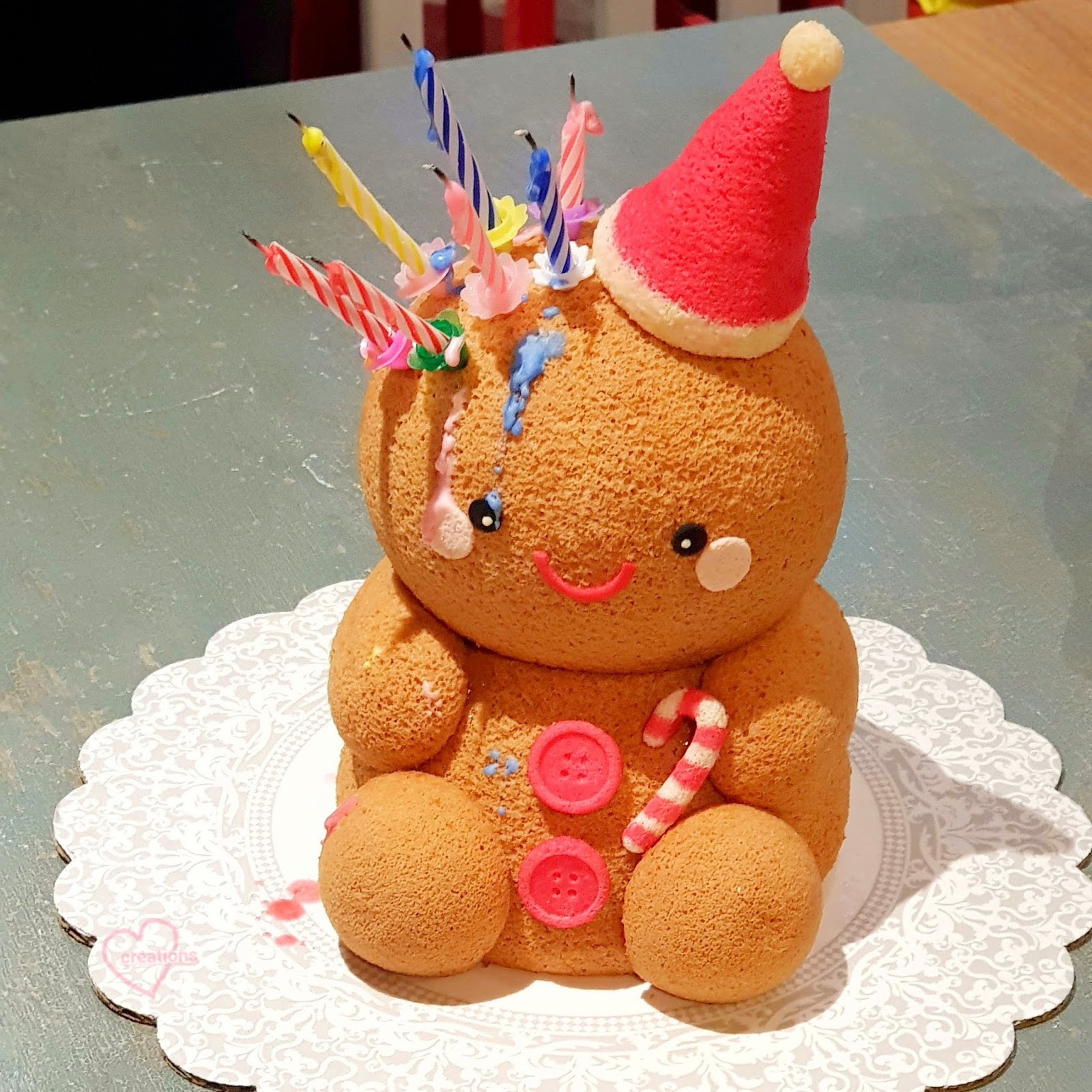 Loving Creations for You: Gingerbread man Chiffon Cake