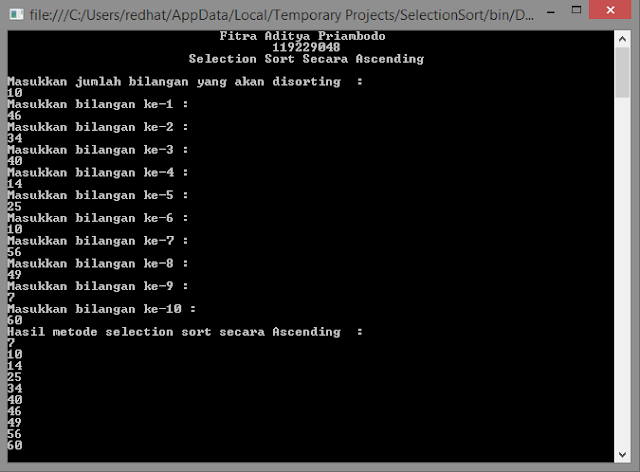 StundWorks: Sorting dengan Metode Selection Sort Menggunakan Visual Basic