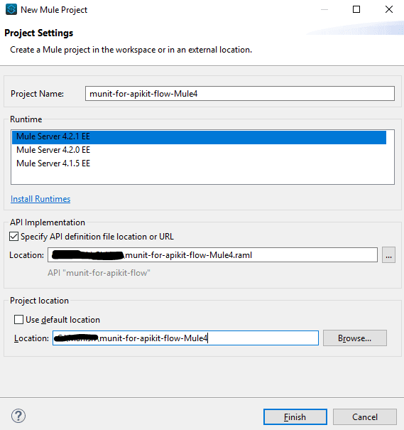 Create APIKit project using raml-Mule4 - CloudServicesTutorial