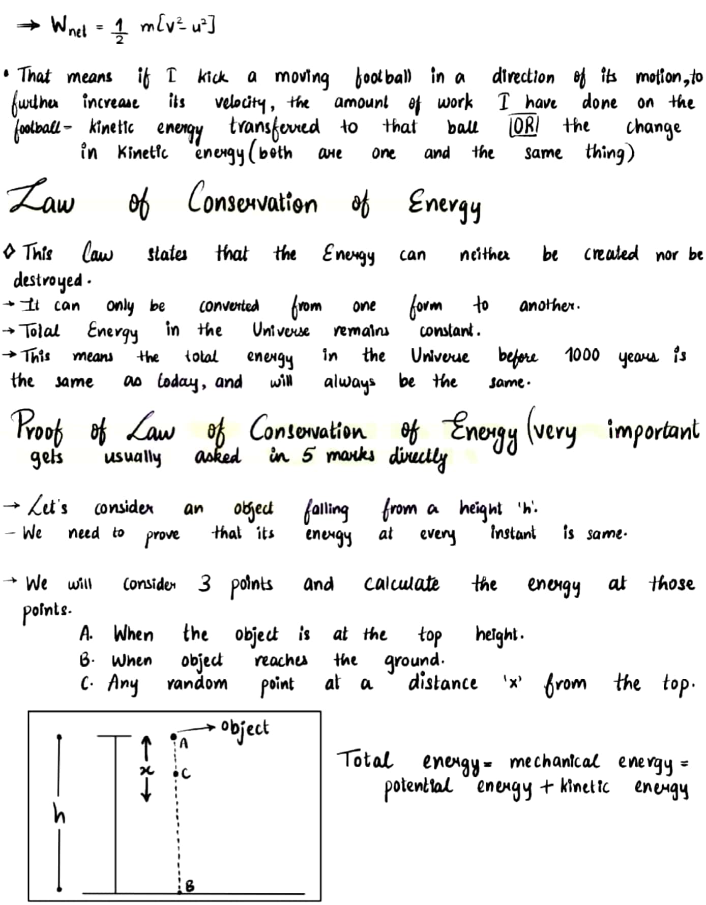 Work power and energy notes - Studypur