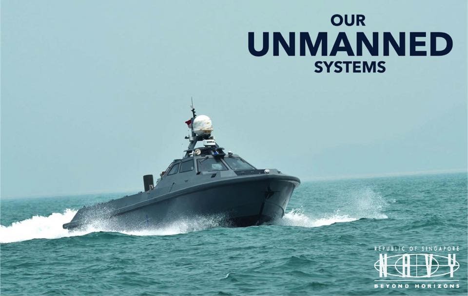 DEFENSE STUDIES: Singapore Navy Confirms 16 m-class USVs aboard Future Unmanned Vehicle ‘Mothership’