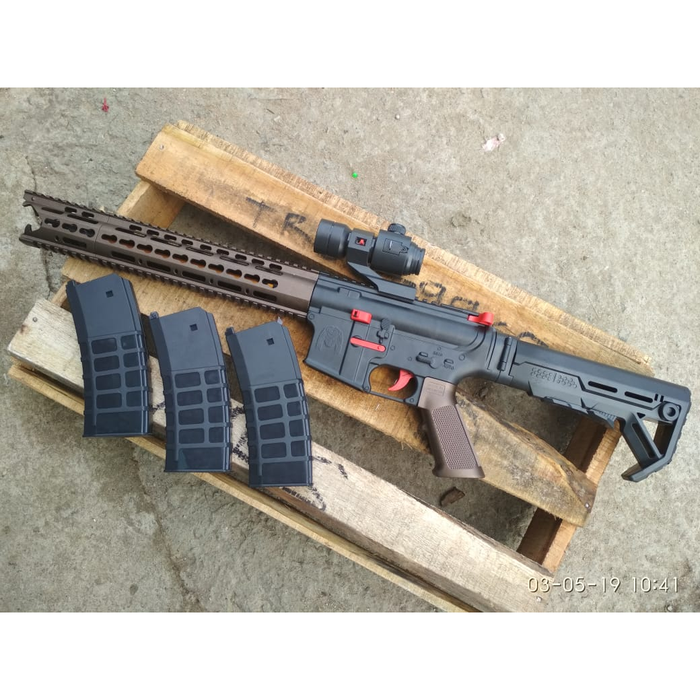 jual airsoft gun PREDATOR M4 WIRECUTTER LVOA SKIN TITANIUM