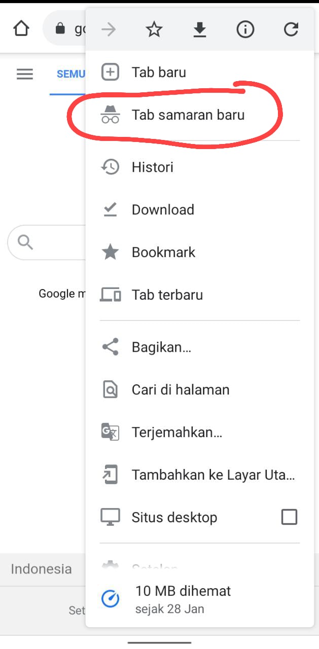 Cara Menggunakan Mode Incognito Chrome PC dan Android - satutitiknol.com