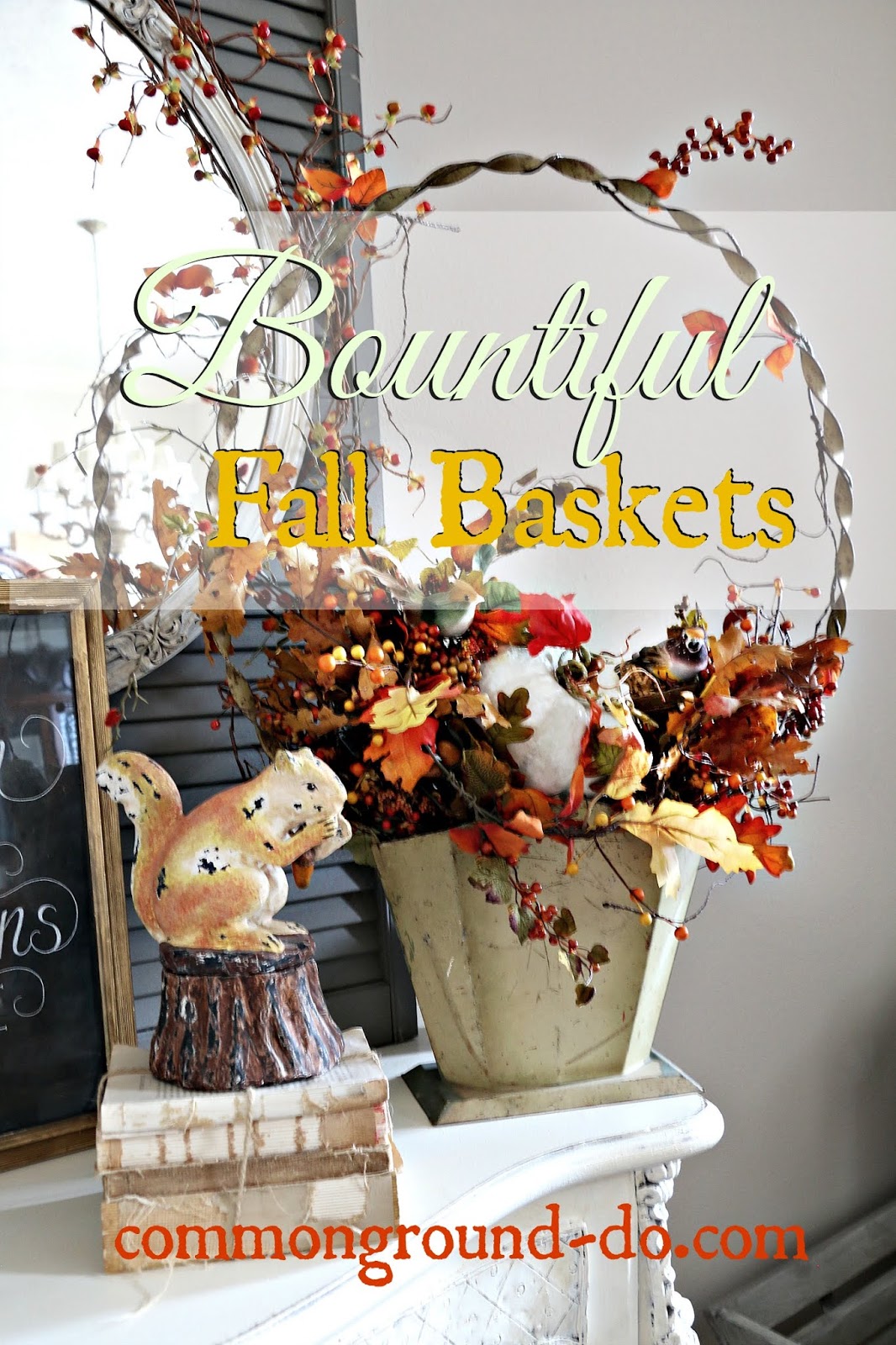 common ground : Bountiful Vintage Fall Baskets