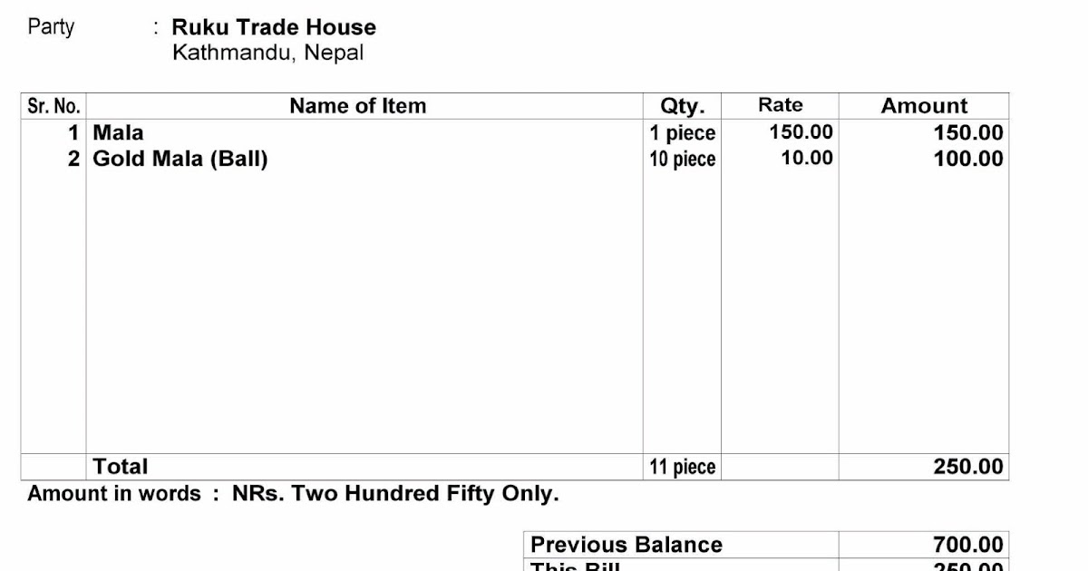 Tally : Power of Simplicity: Customized Invoice