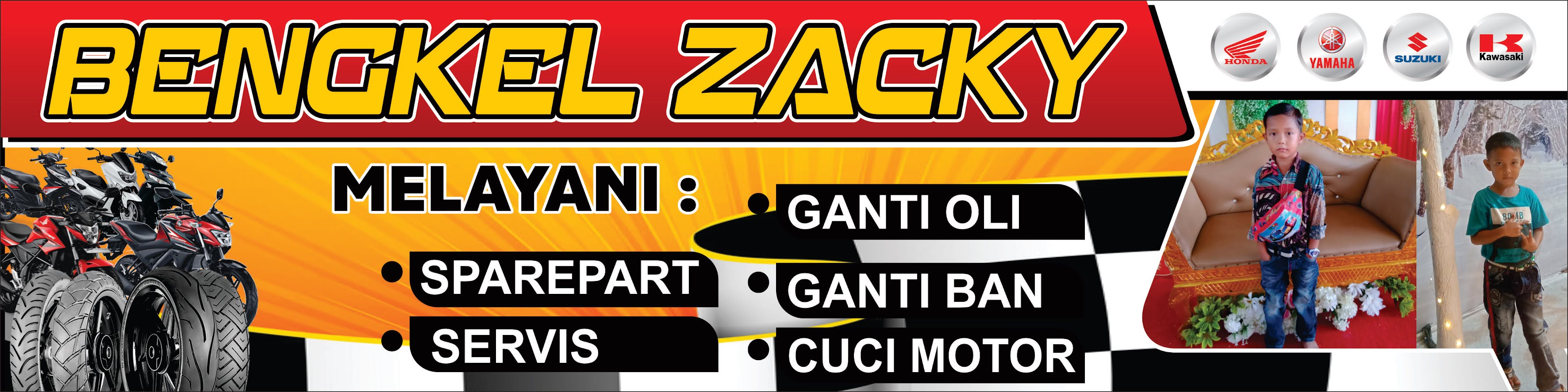 Banner Bengkel Motor cdr - Design_Spanduk
