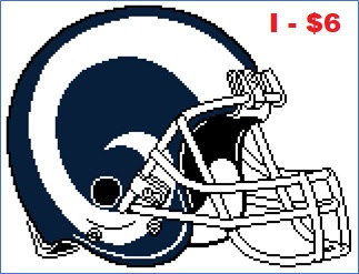 EASY PATTERNS: Los Angeles Rams cross-stitch pattern