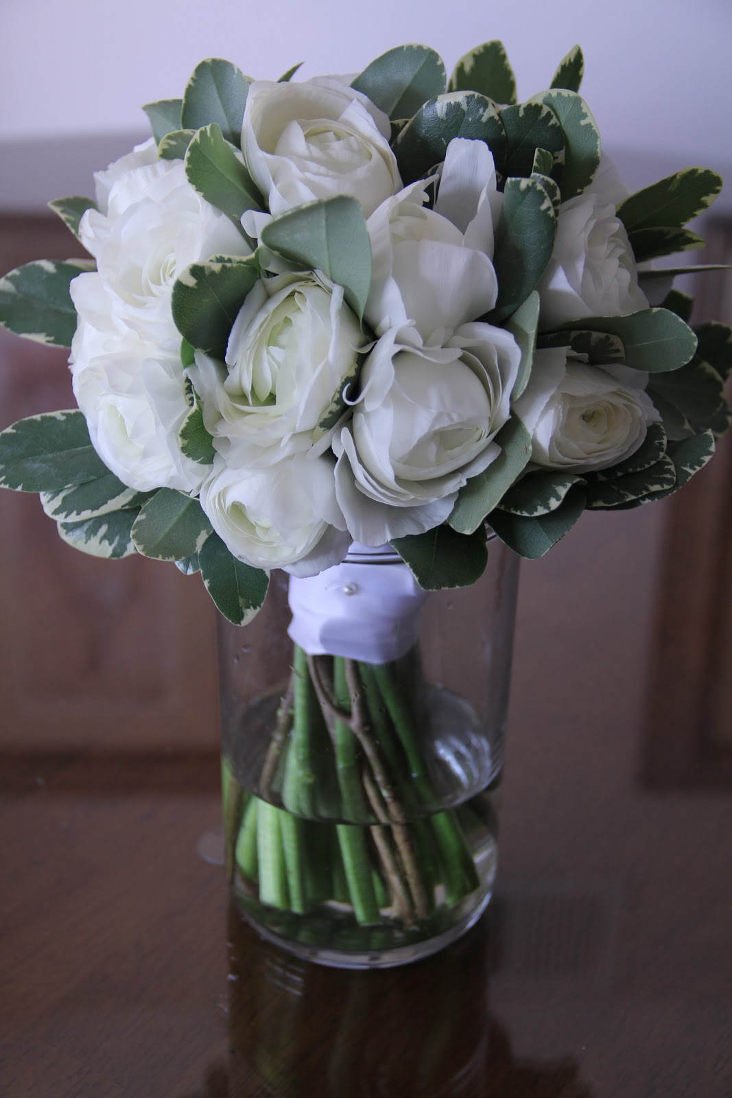 Sea of Blossoms: White Ranunculus Bouquet