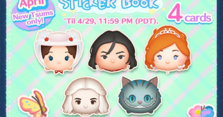 LINE: Disney Tsum Tsum (Global) - 2021 April, Sticker Book - 40/50