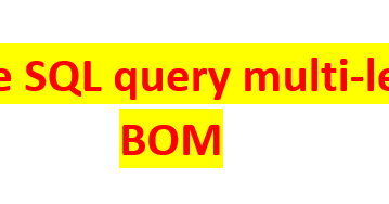 Oracle Application's Blog: Oracle SQL query multi-level BOM