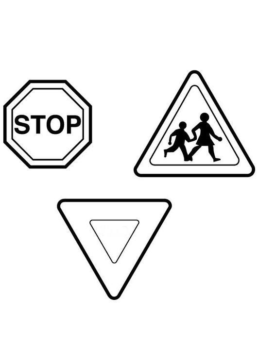 Safety Signs Coloring Pages ~ Coloring Pages