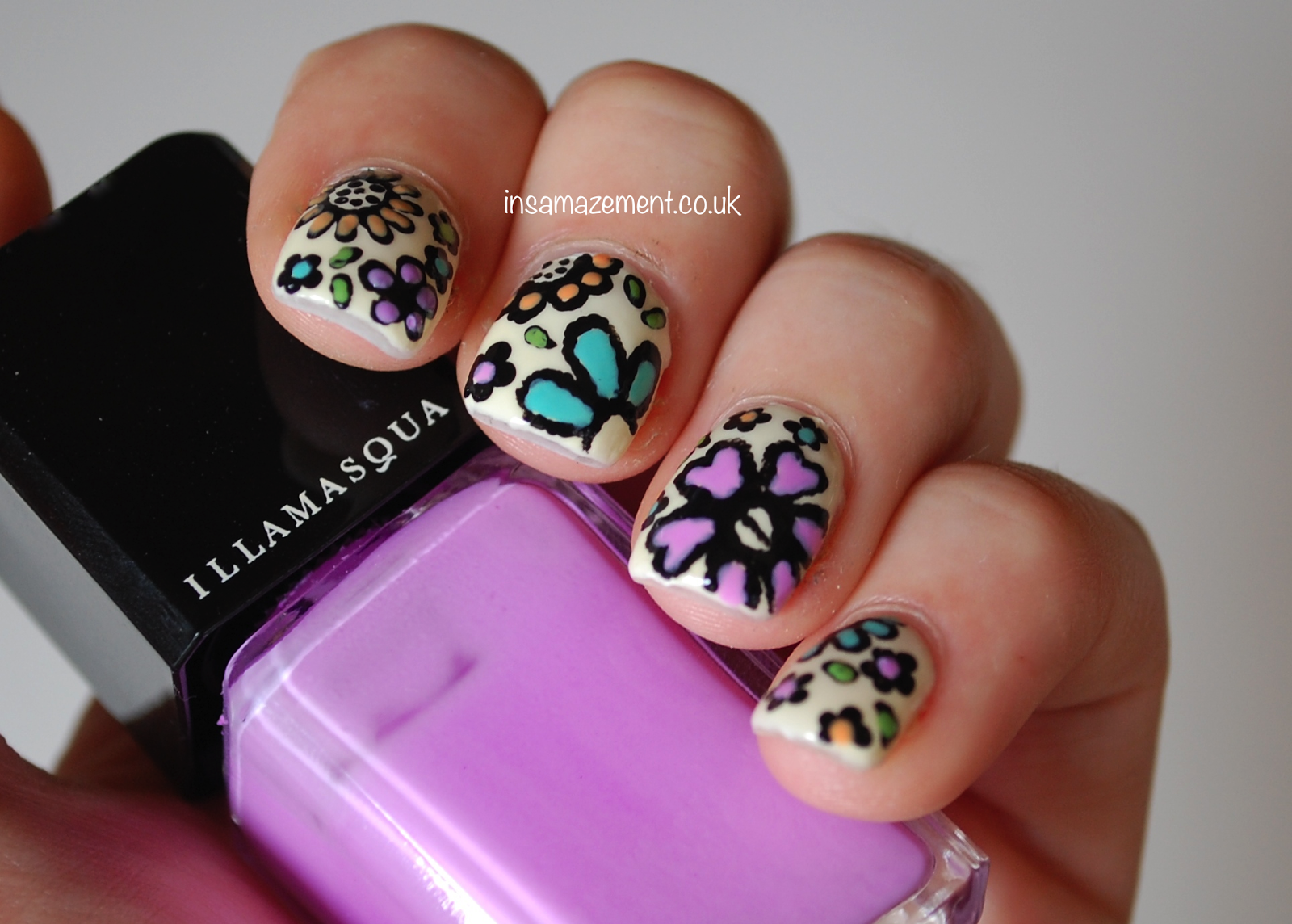 In SAMazement: Detailed Floral Nail Art Tutorial