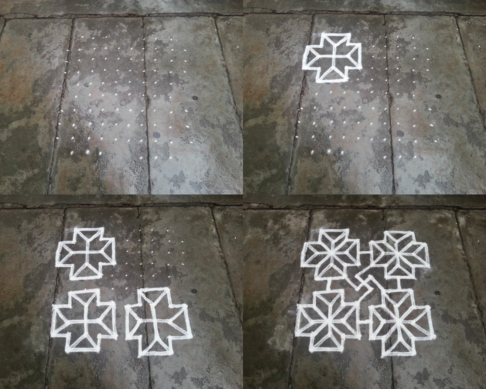 Rangoli designs/Kolam: [S.No 123] 8 Pulli 8 Varisai Kolam