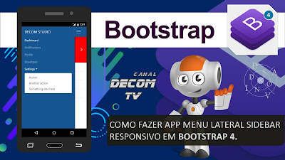 COMO FAZER APP MENU LATERAL SIDEBAR RESPONSIVO EM BOOTSTRAP 4 ...