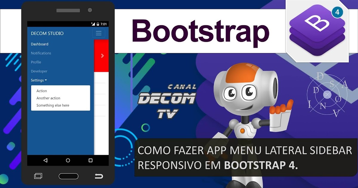 COMO FAZER APP MENU LATERAL SIDEBAR RESPONSIVO EM BOOTSTRAP 4 (davidsonbpe) ~ Davidsonbpe ...