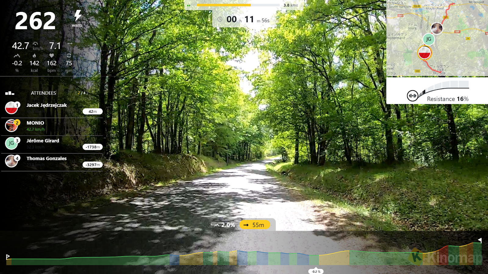 [Kinomap（キノマップ） バーチャルサイクリング] 実写映像の美しさは抜群！PCとスマホ連動もできる - モニオの部屋