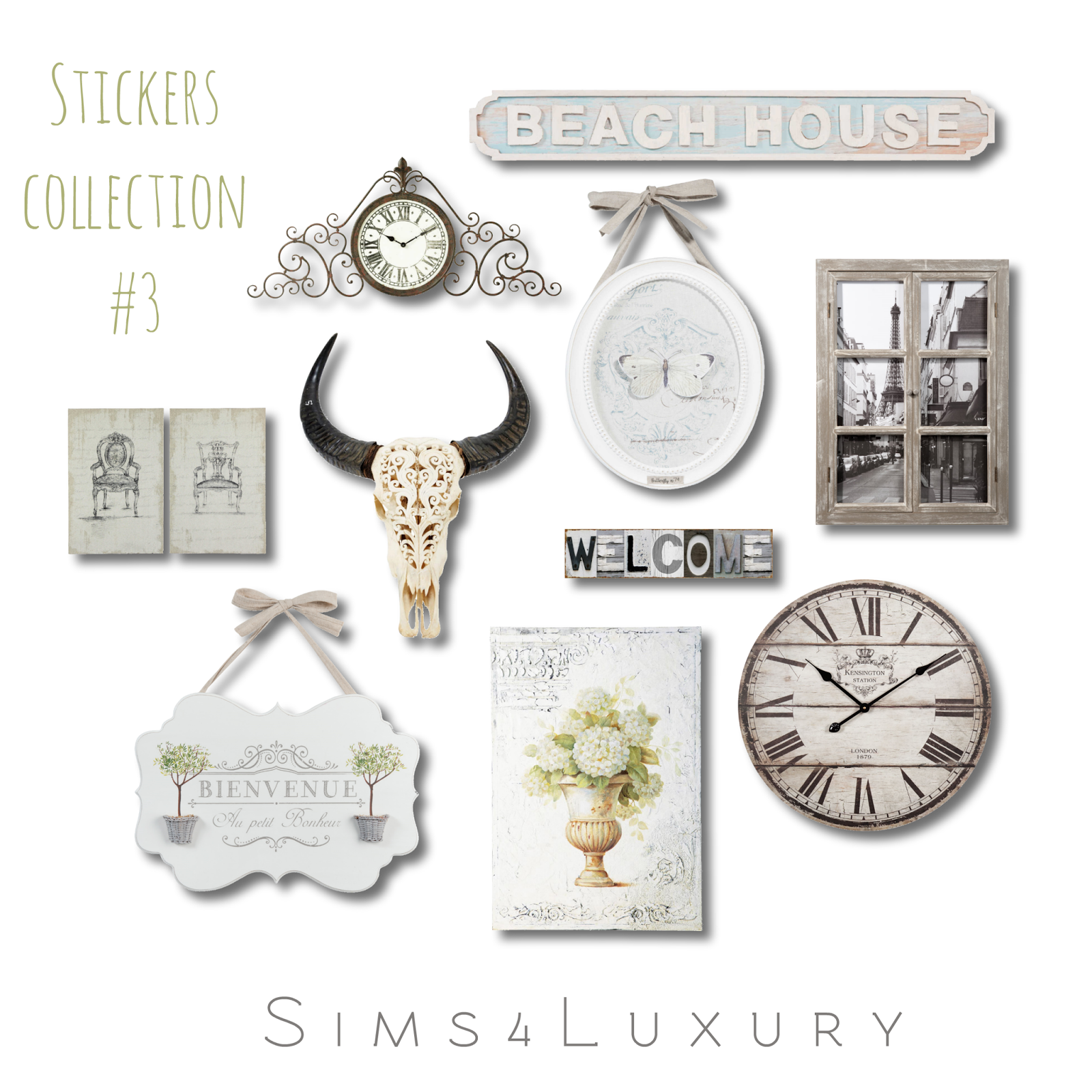 Sims 4 CC's - The Best: Wall Stickers by Sims4Luxury