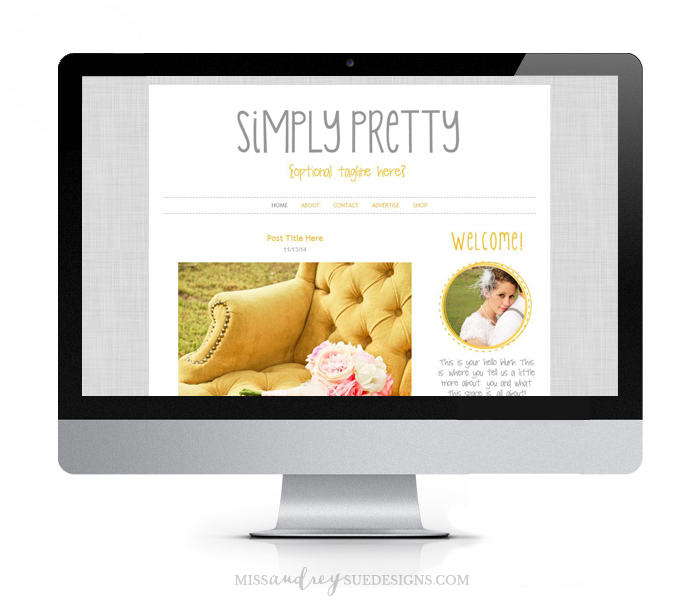 premade template: simply pretty | Audrey Fuller