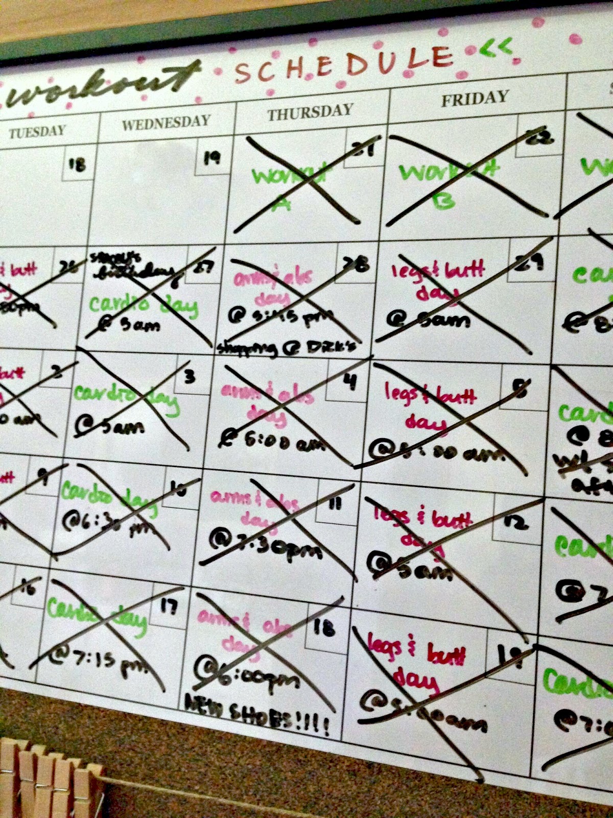 Whimsy and Willpower: DIY Workout Calendar